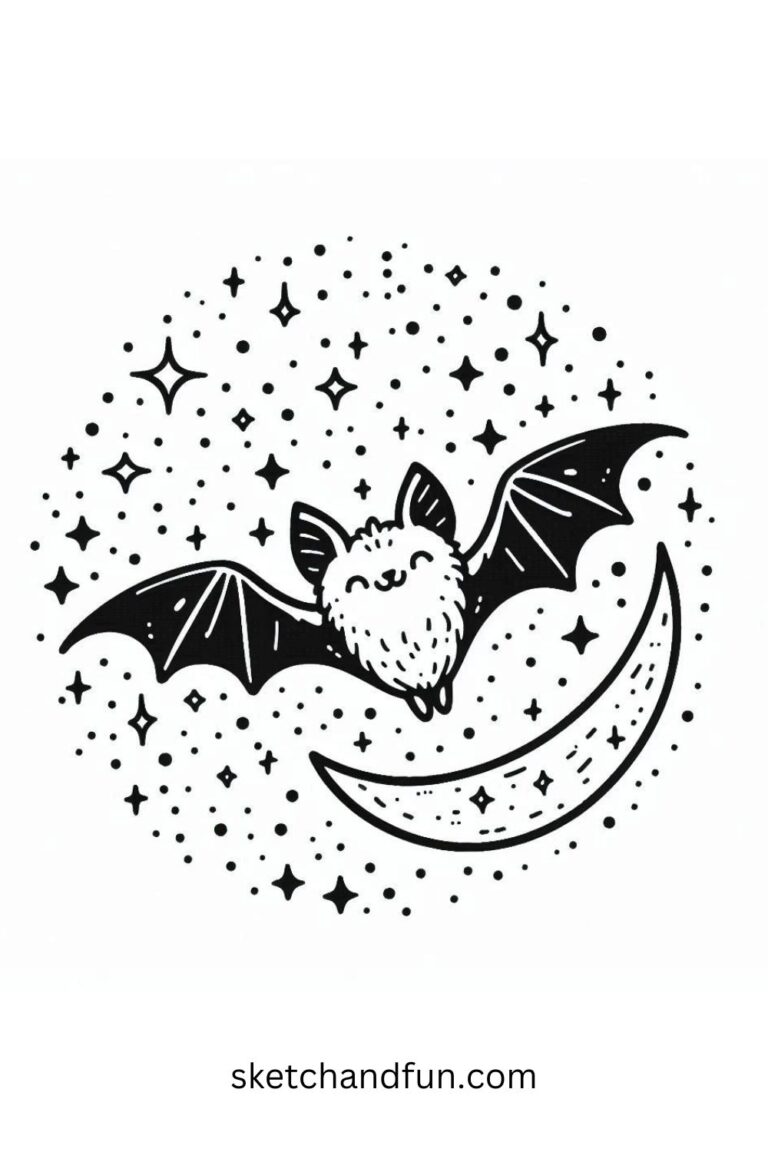 39+ Easy Cute Bat Drawing Ideas - Sketch and Fun