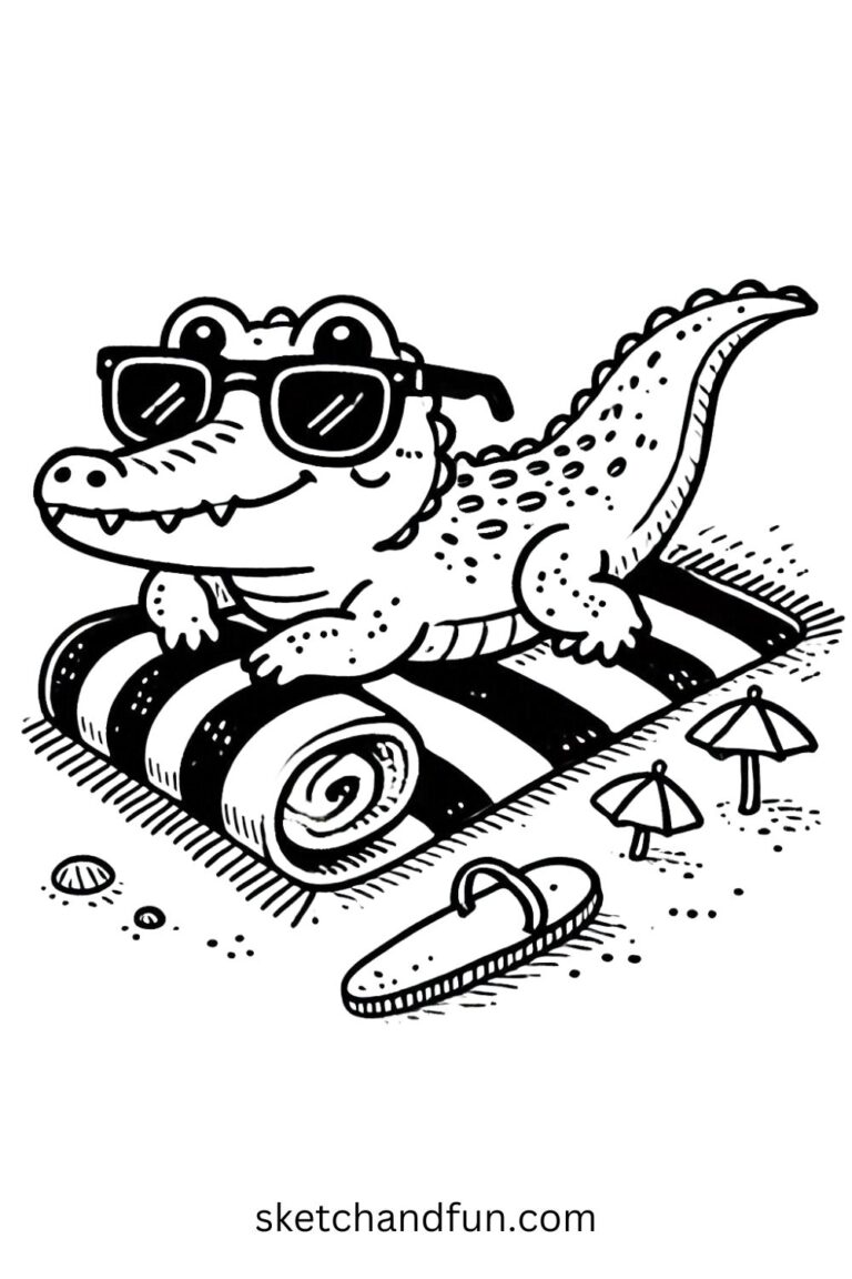 40+ Easy Cute Alligator Drawing Ideas - Sketch and Fun