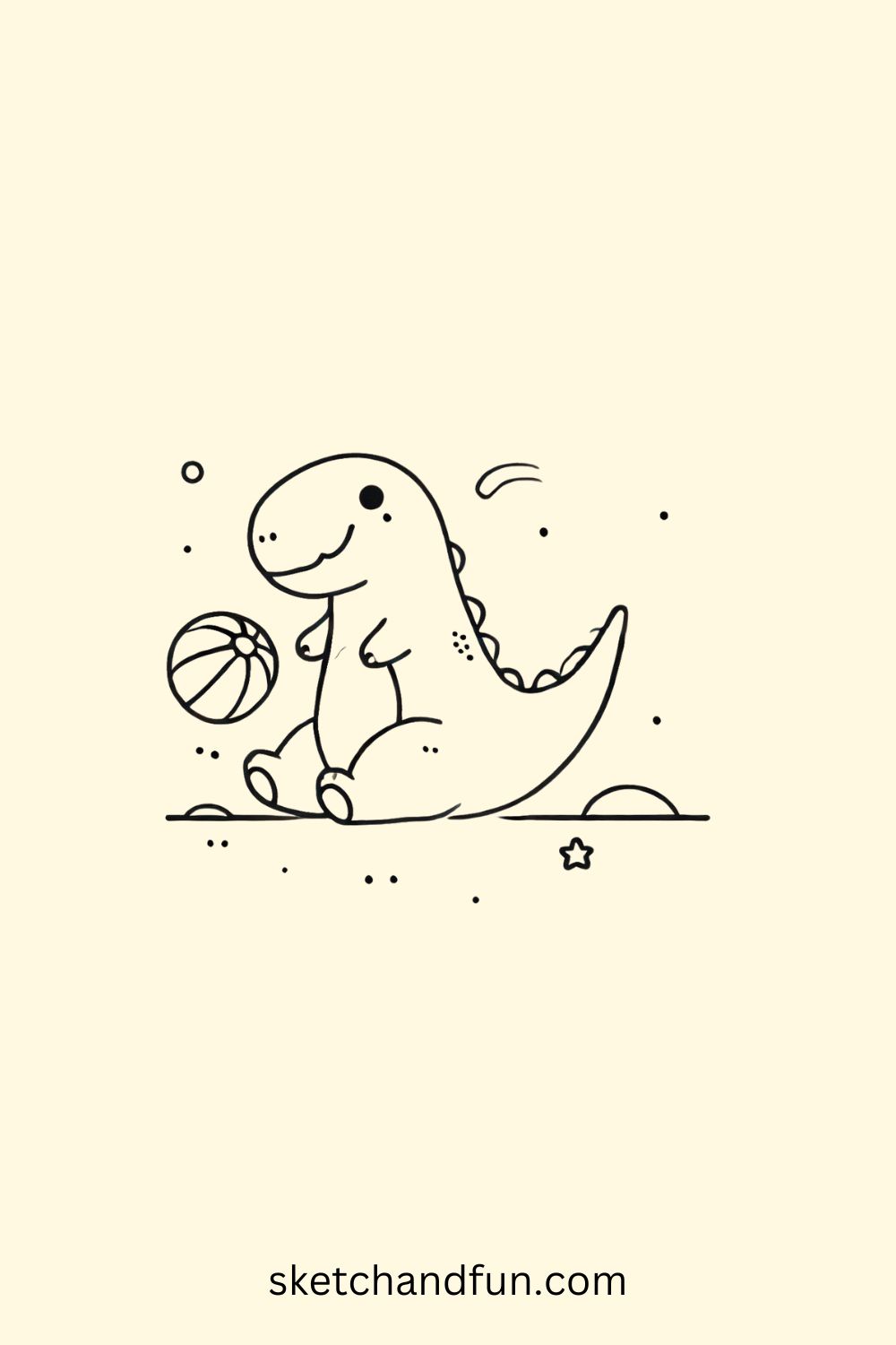 40+ Easy Cute Dinosaur Drawing Ideas - Sketch and Fun