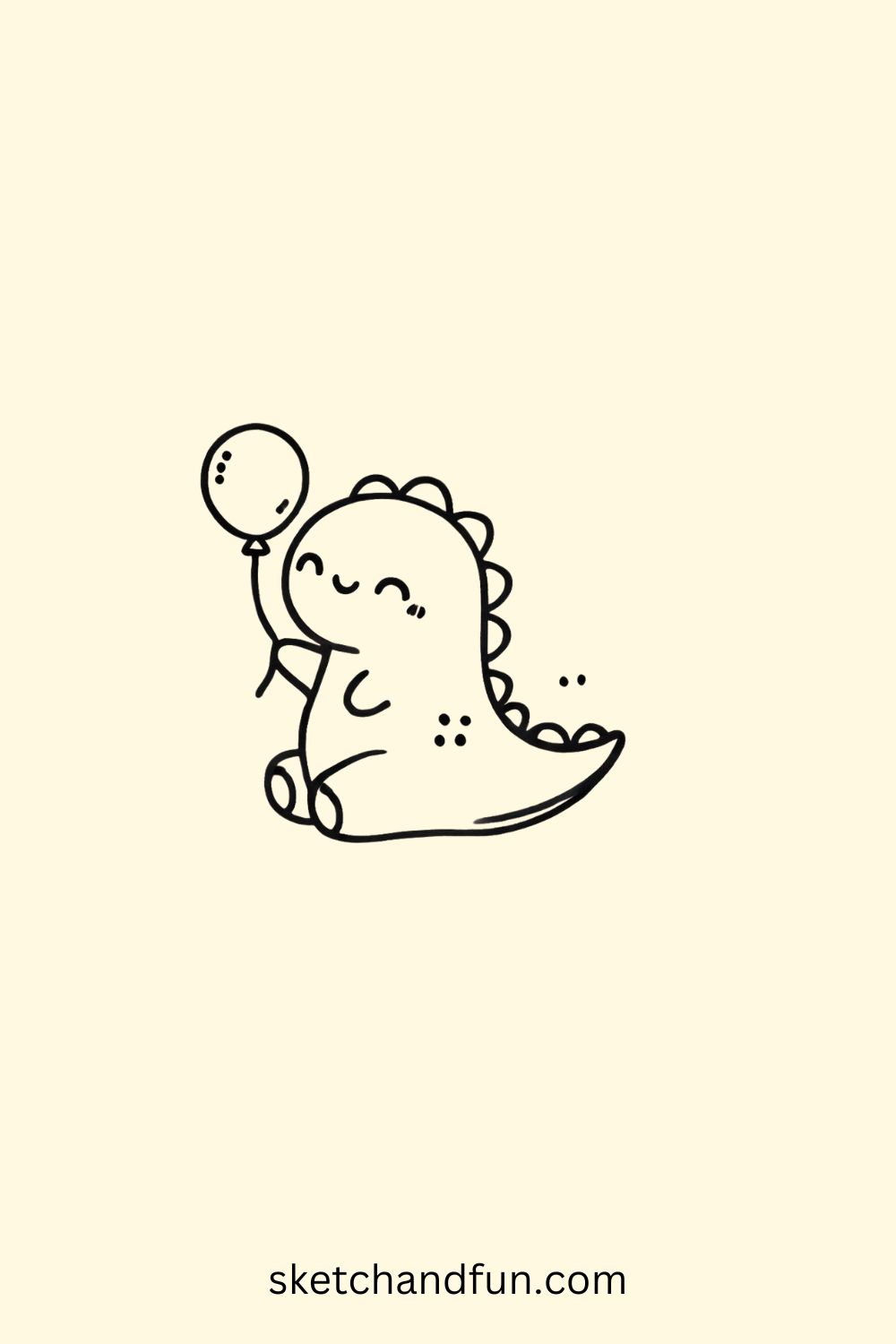 40+ Easy Cute Dinosaur Drawing Ideas - Sketch and Fun
