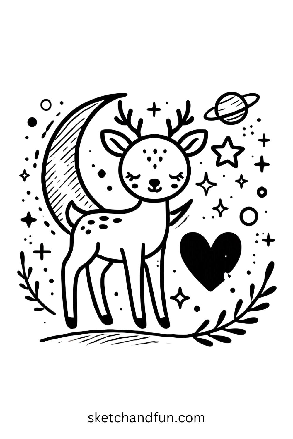 39+ Easy Cute Deer Drawing Ideas - Sketch and Fun
