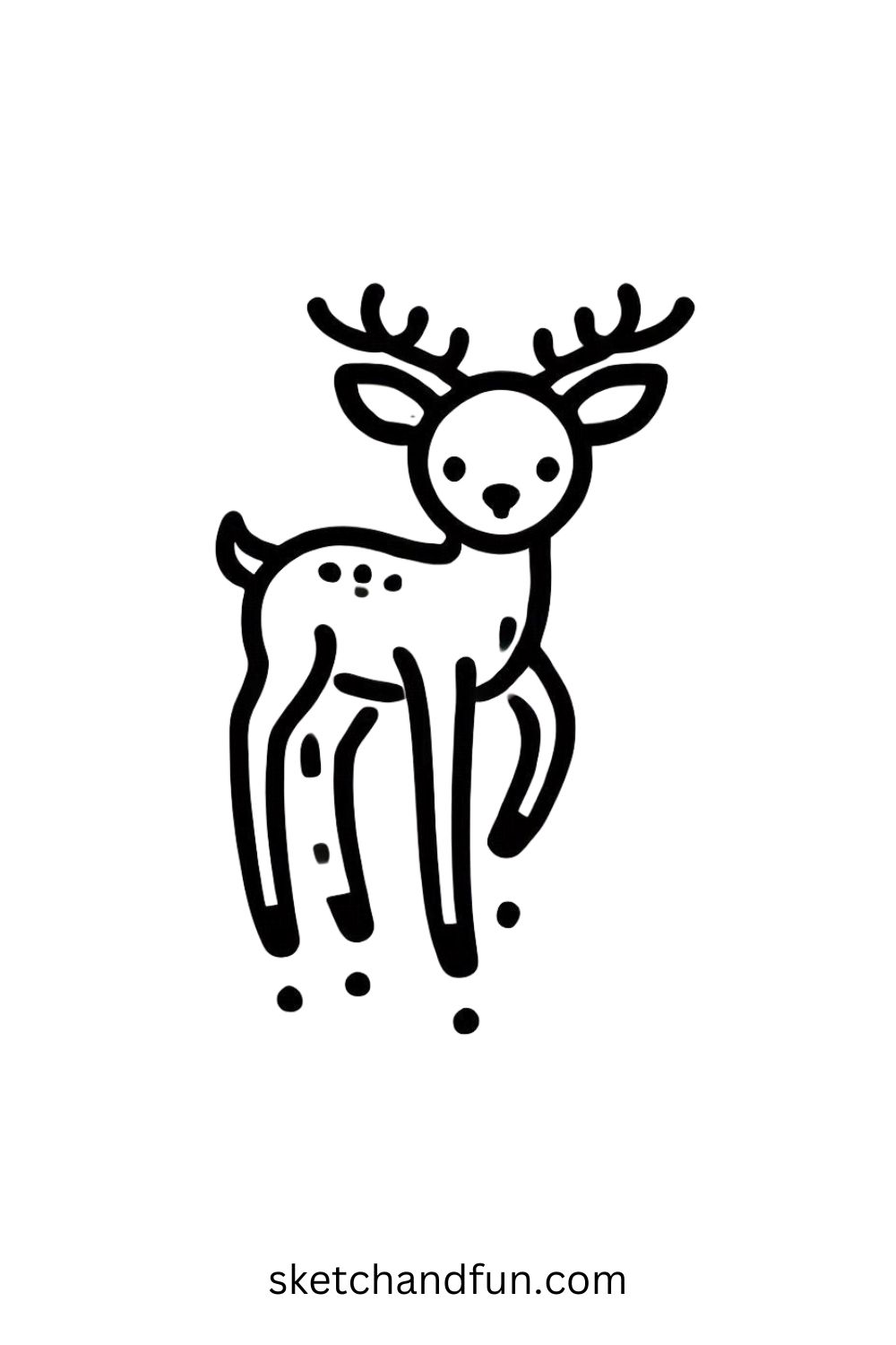 39+ Easy Cute Deer Drawing Ideas - Sketch and Fun