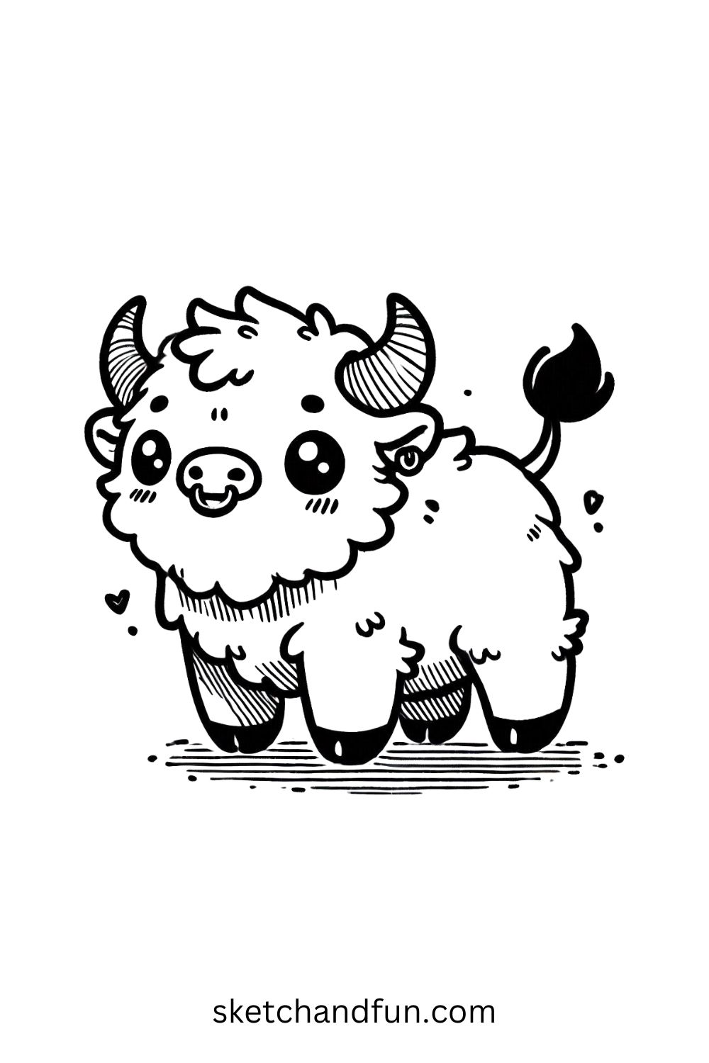 30+ Easy Cute Bison Drawing Ideas - Sketch and Fun