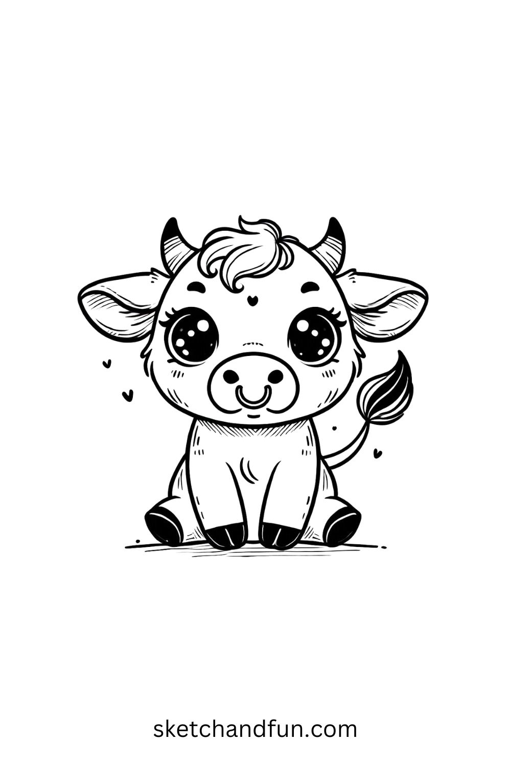 39+ Easy Cute Bull Drawing Ideas - Sketch and Fun
