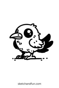 33+ Easy Cute Crow Drawing Ideas - Sketch and Fun