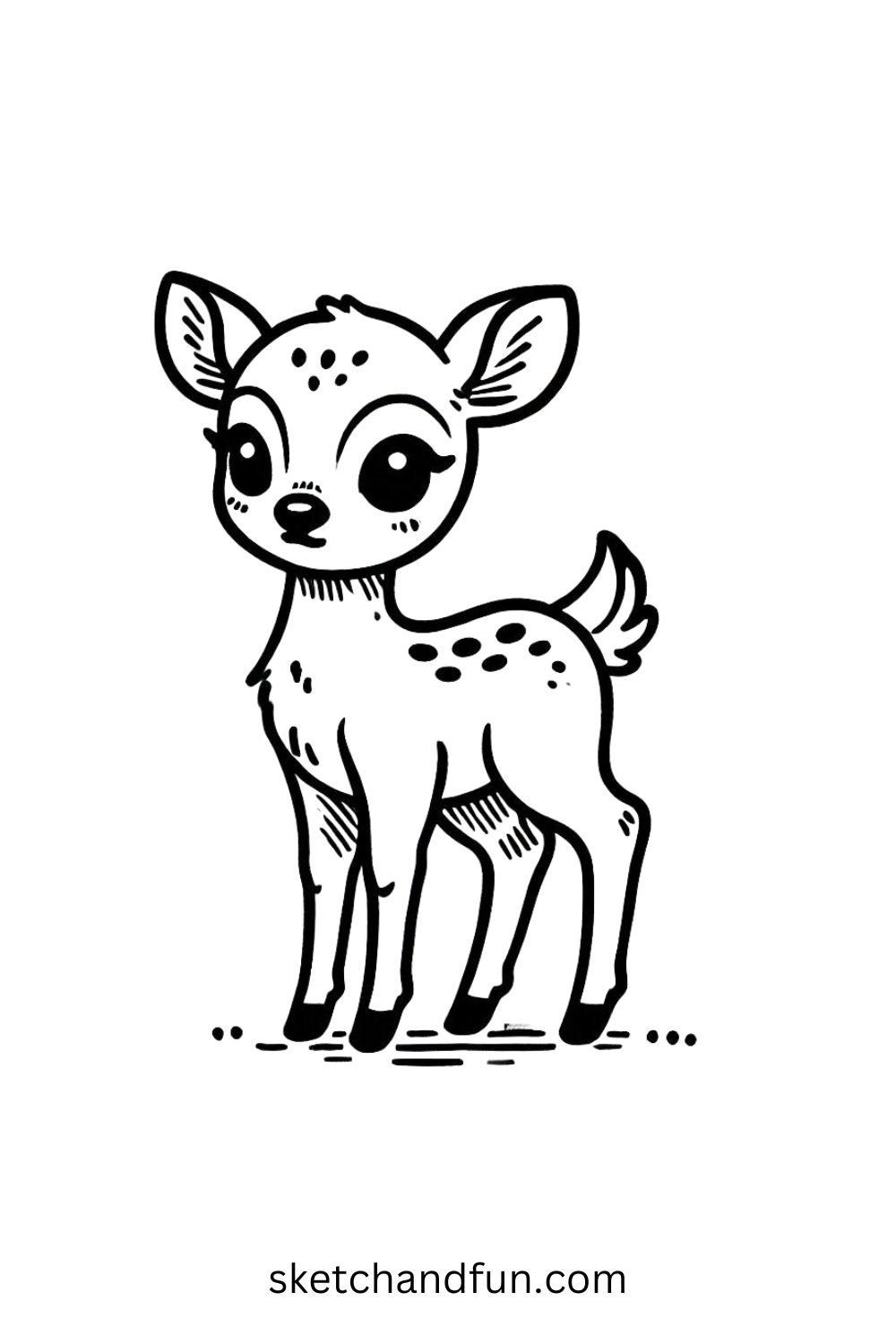 39+ Easy Cute Deer Drawing Ideas - Sketch and Fun