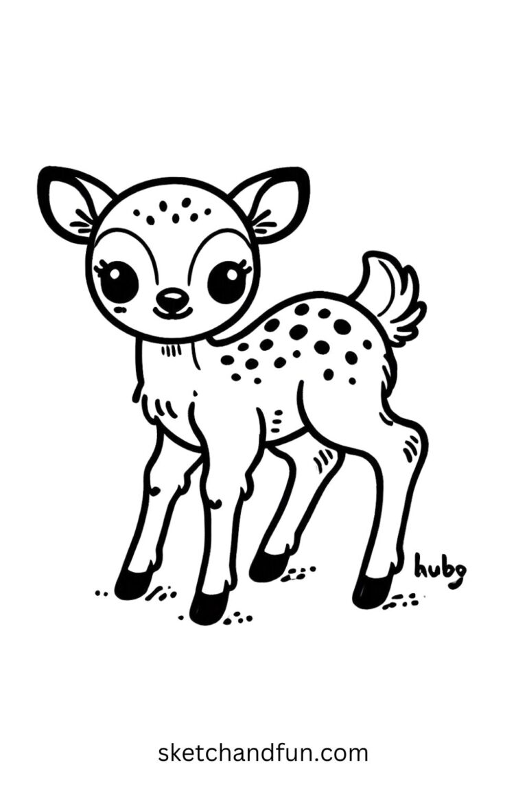 39+ Easy Cute Deer Drawing Ideas - Sketch and Fun