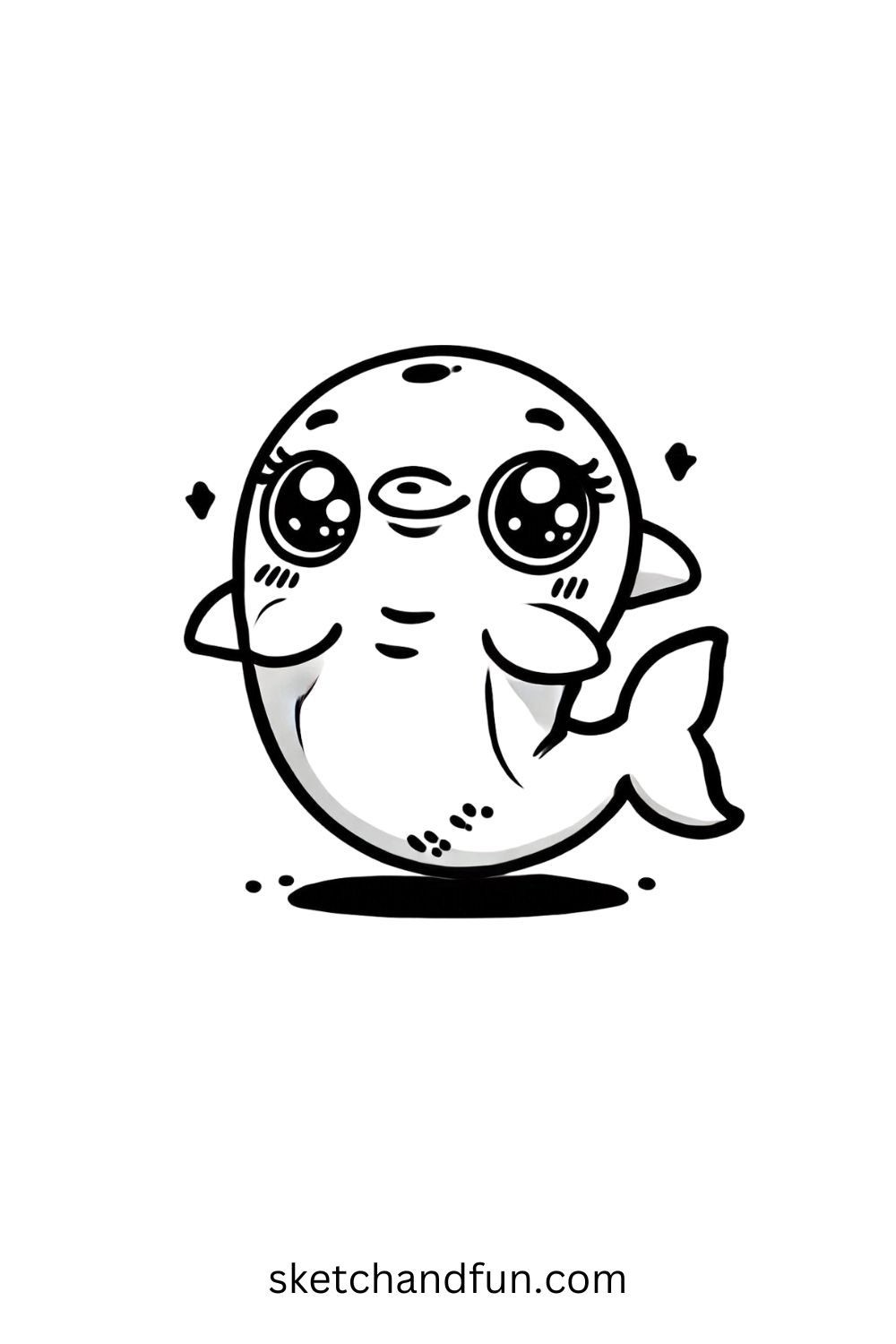 29+ Easy Cute Dolphin Drawing Ideas - Sketch and Fun