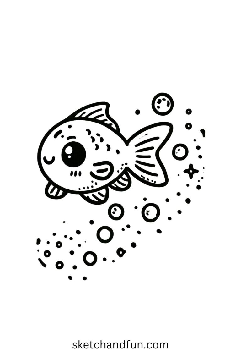 40+ Easy Cute Fish Drawing Ideas - Sketch and Fun