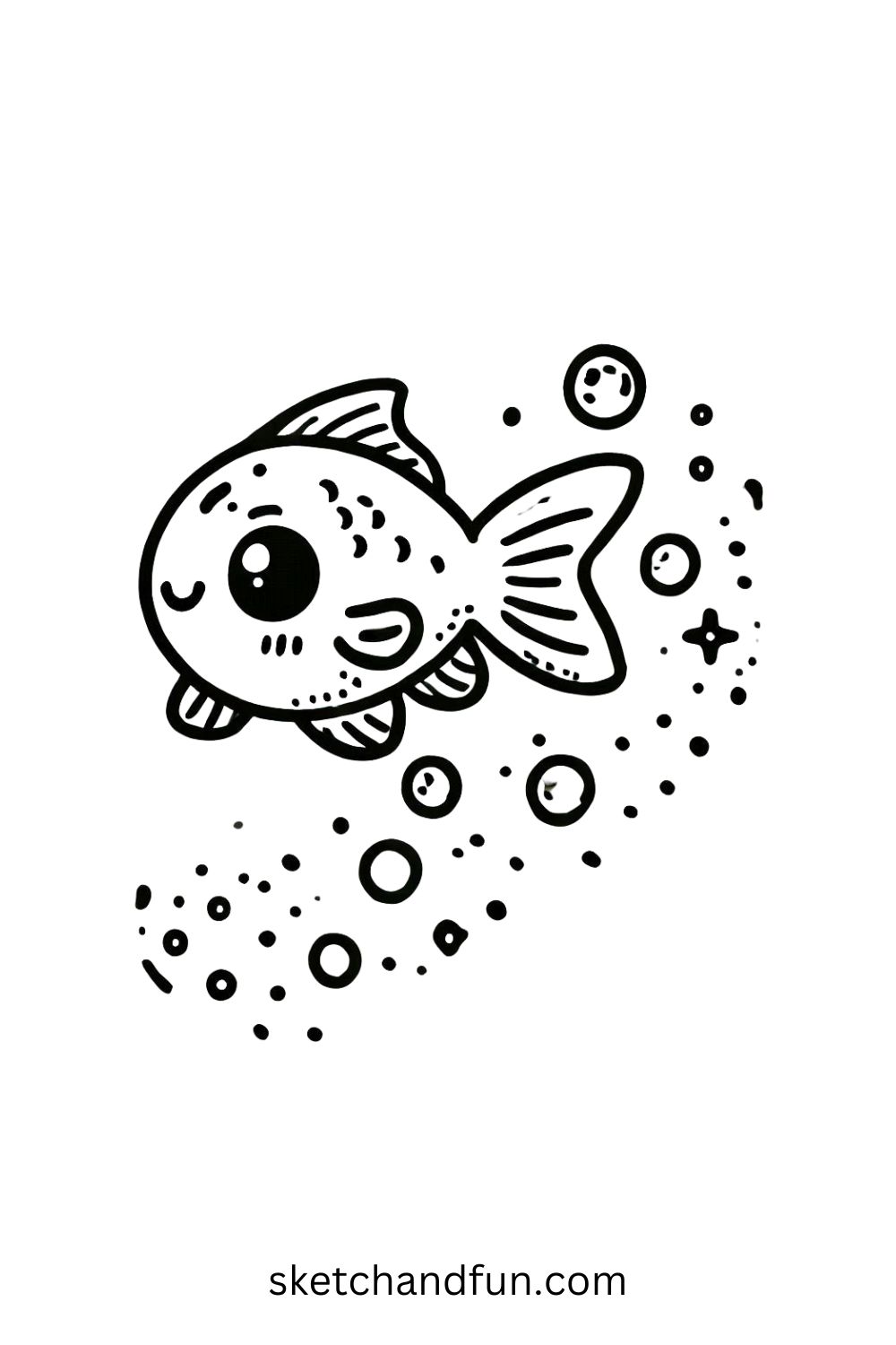 40+ Easy Cute Fish Drawing Ideas - Sketch and Fun