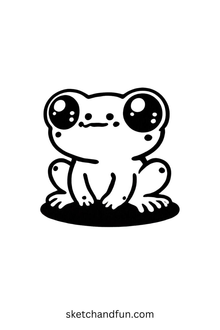 39+ Easy Cute Frog Drawing Ideas - Sketch and Fun