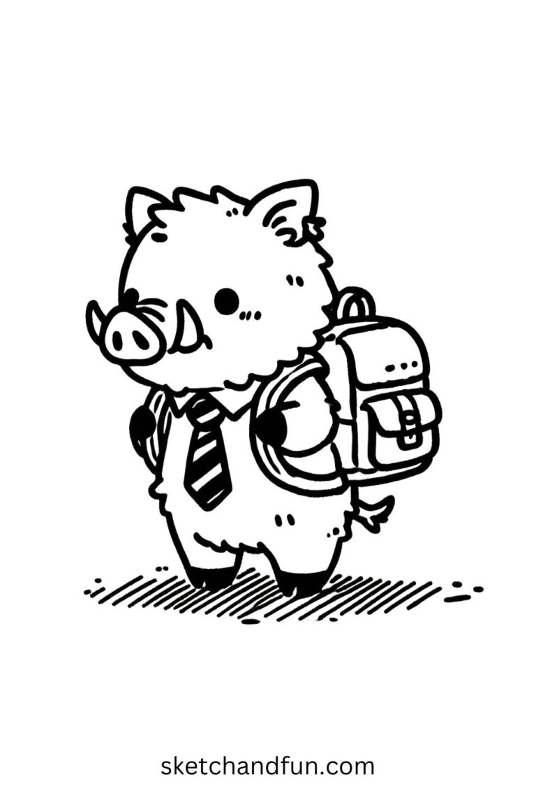 40+ Easy Cute Boar Drawing Ideas - Sketch and Fun