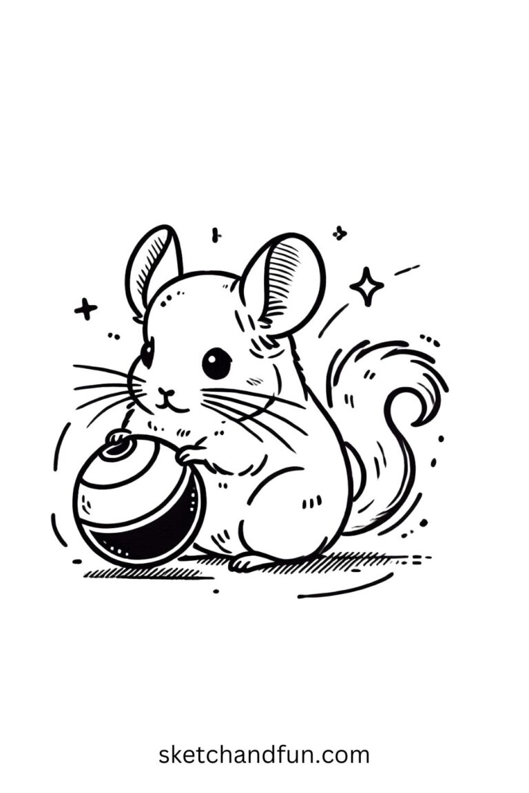 40+ Easy Cute Chinchilla Drawing Ideas - Sketch and Fun