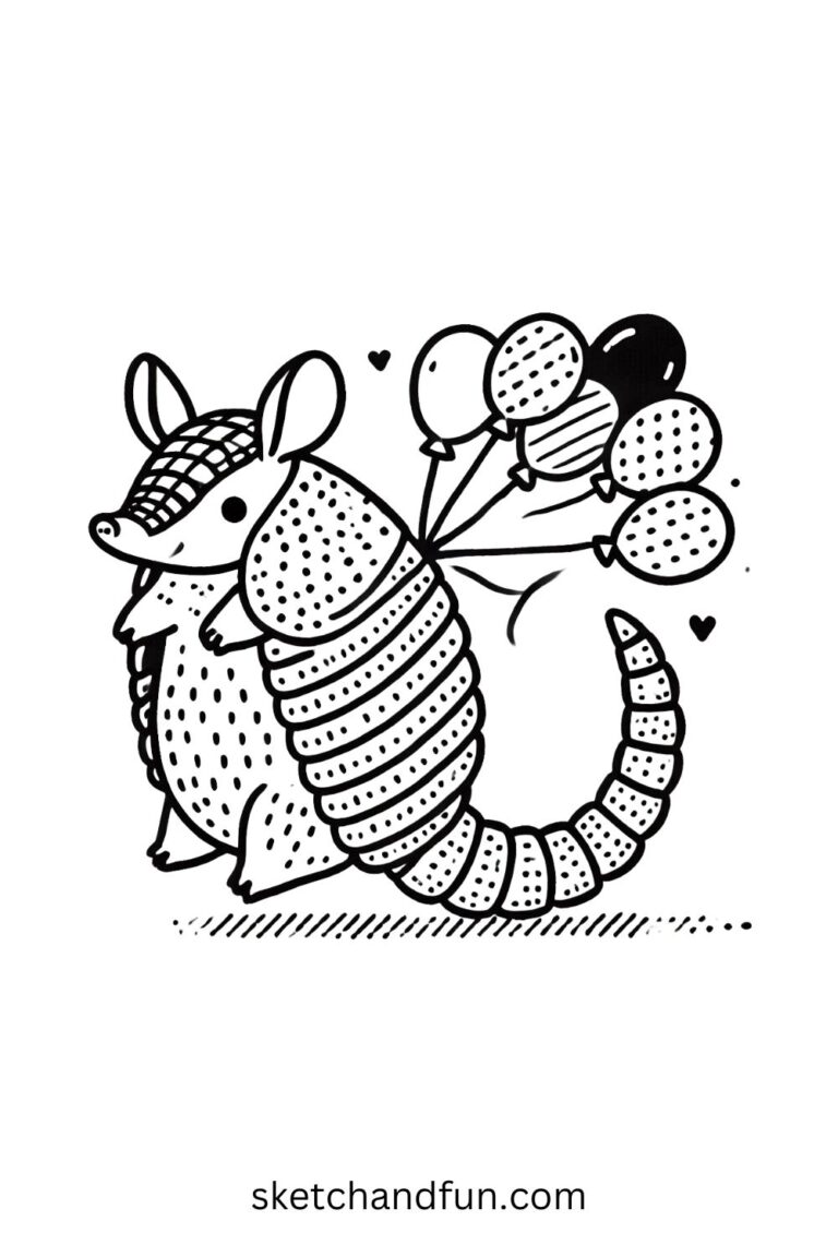 39+ Easy Cute Armadillo Drawing Ideas - Sketch and Fun