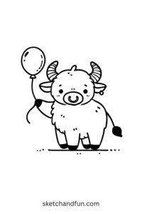 42+ Easy Cute Buffalo Drawing Ideas - Sketch and Fun
