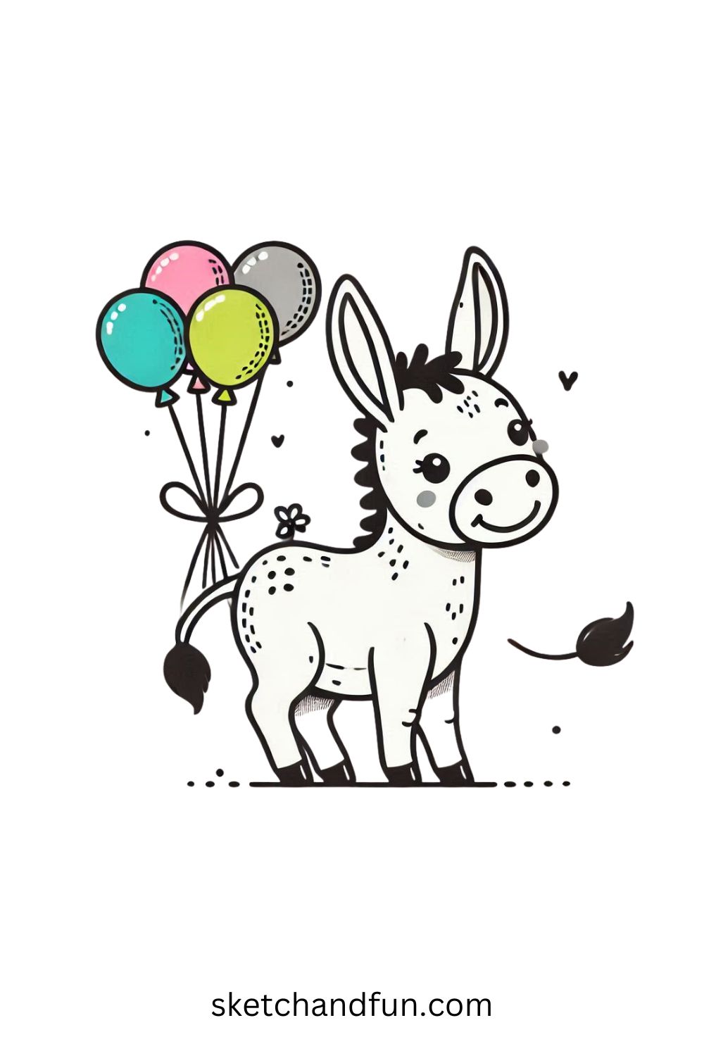 49+ Easy Cute Donkey Drawing Ideas - Sketch and Fun