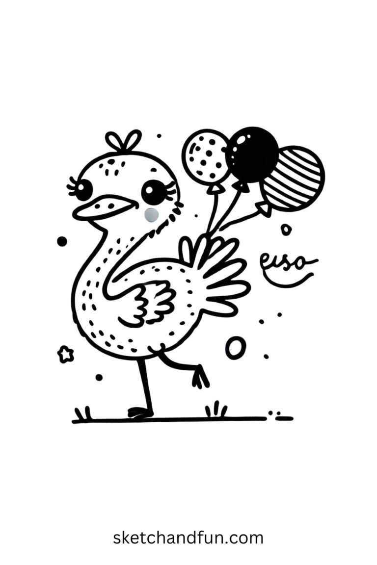 42+ Easy Cool Ostrich Drawing Ideas - Sketch and Fun