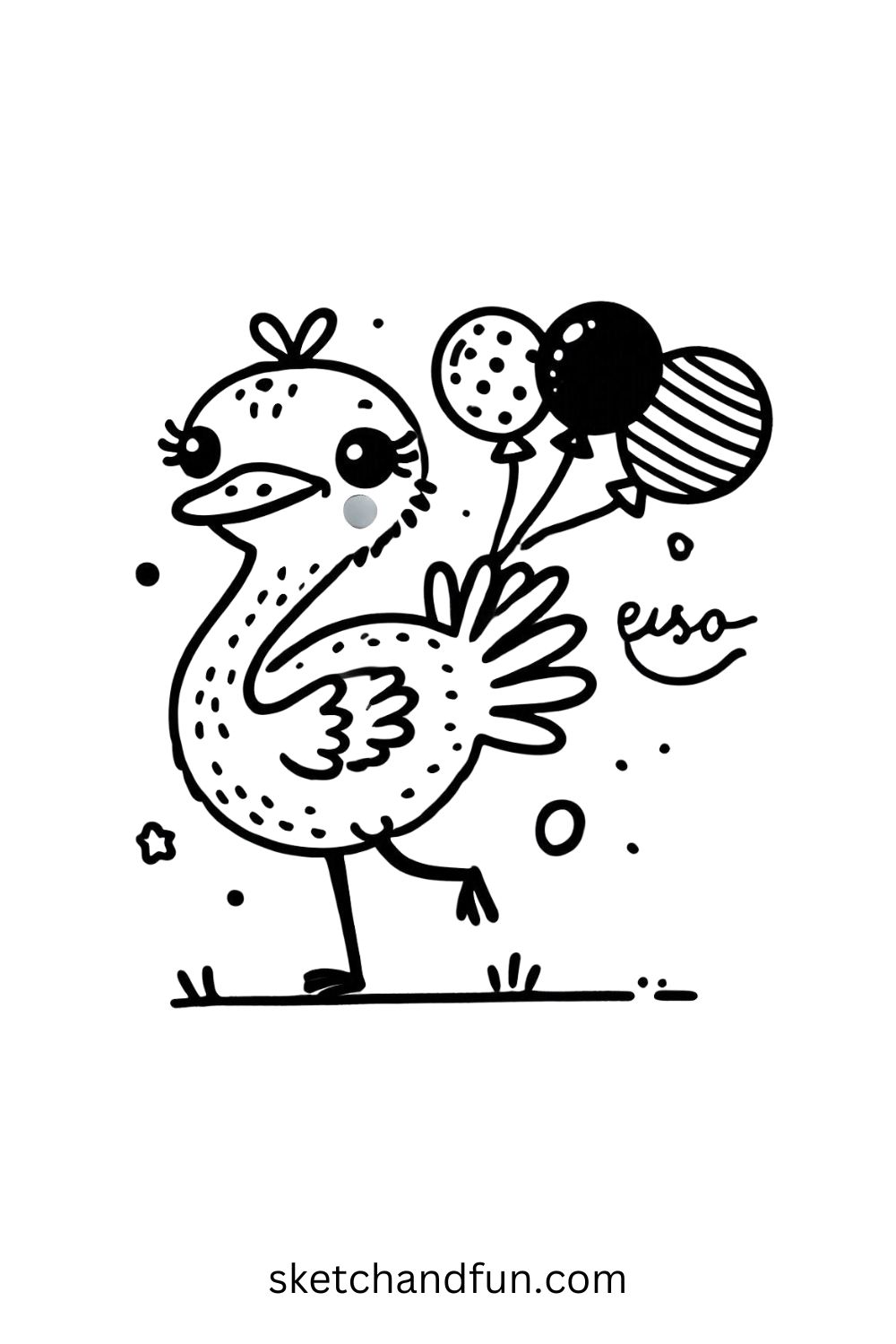 42+ Easy Cool Ostrich Drawing Ideas - Sketch and Fun