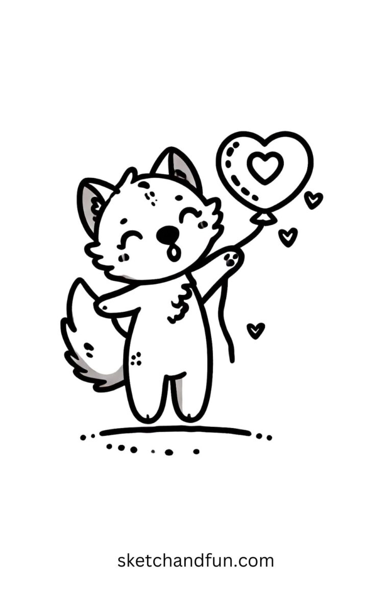 40+ Easy Cute Wolf Drawing Ideas - Sketch and Fun