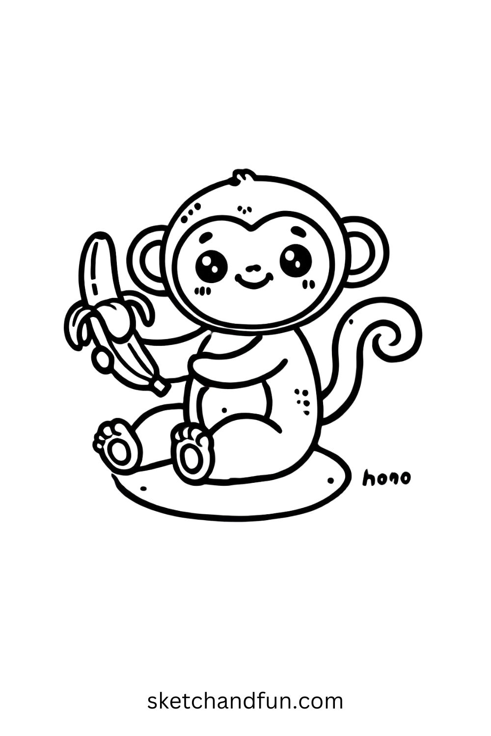 39+ Easy Cute Monkey Drawing Ideas - Sketch and Fun