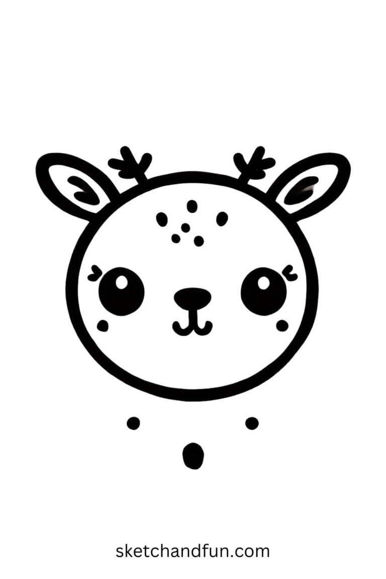 39+ Easy Cute Deer Drawing Ideas - Sketch and Fun