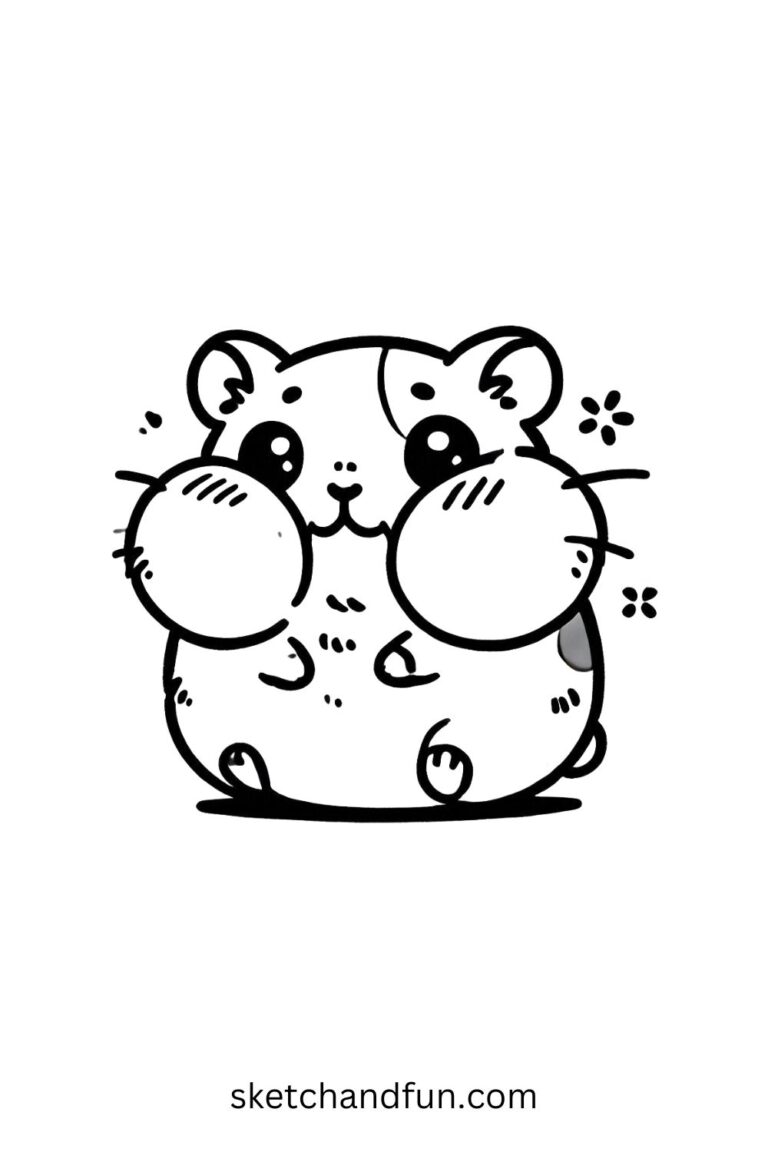40+ Easy Cute Hamster Drawing Ideas - Sketch and Fun