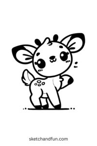 39+ Easy Cute Deer Drawing Ideas - Sketch and Fun