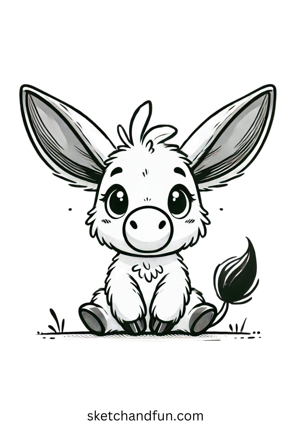 49+ Easy Cute Donkey Drawing Ideas - Sketch and Fun