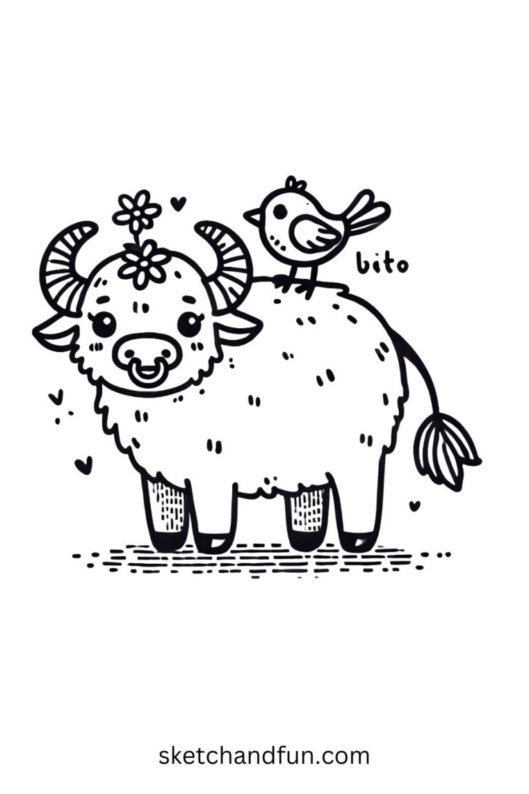 42+ Easy Cute Buffalo Drawing Ideas - Sketch and Fun