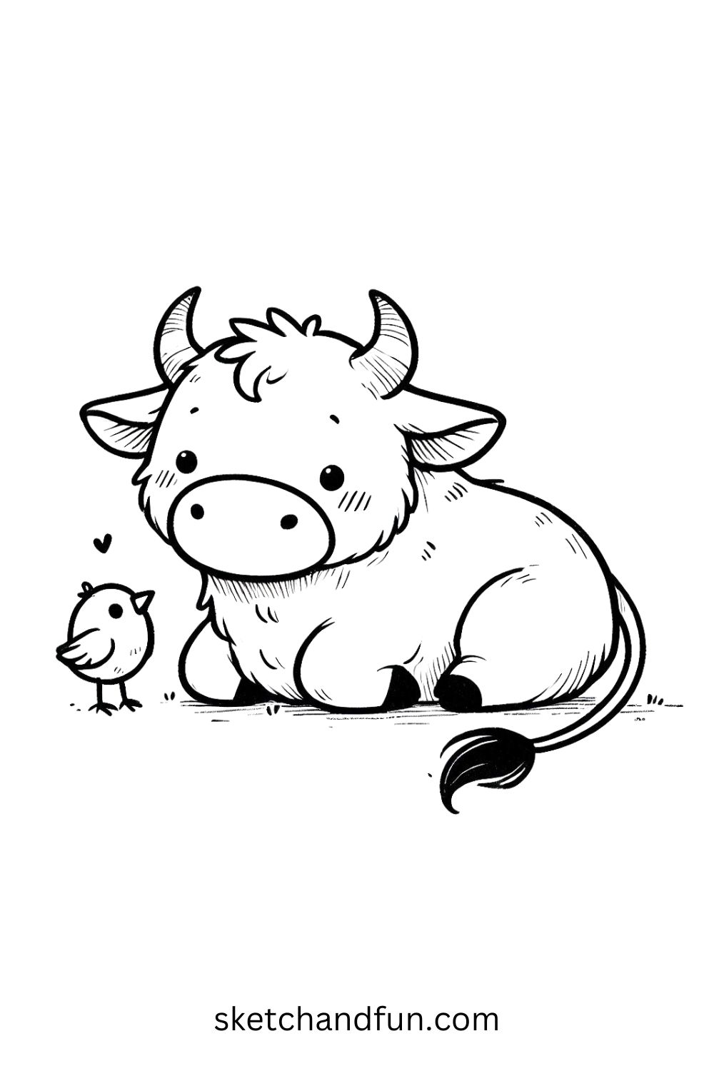 39+ Easy Cute Bull Drawing Ideas - Sketch and Fun