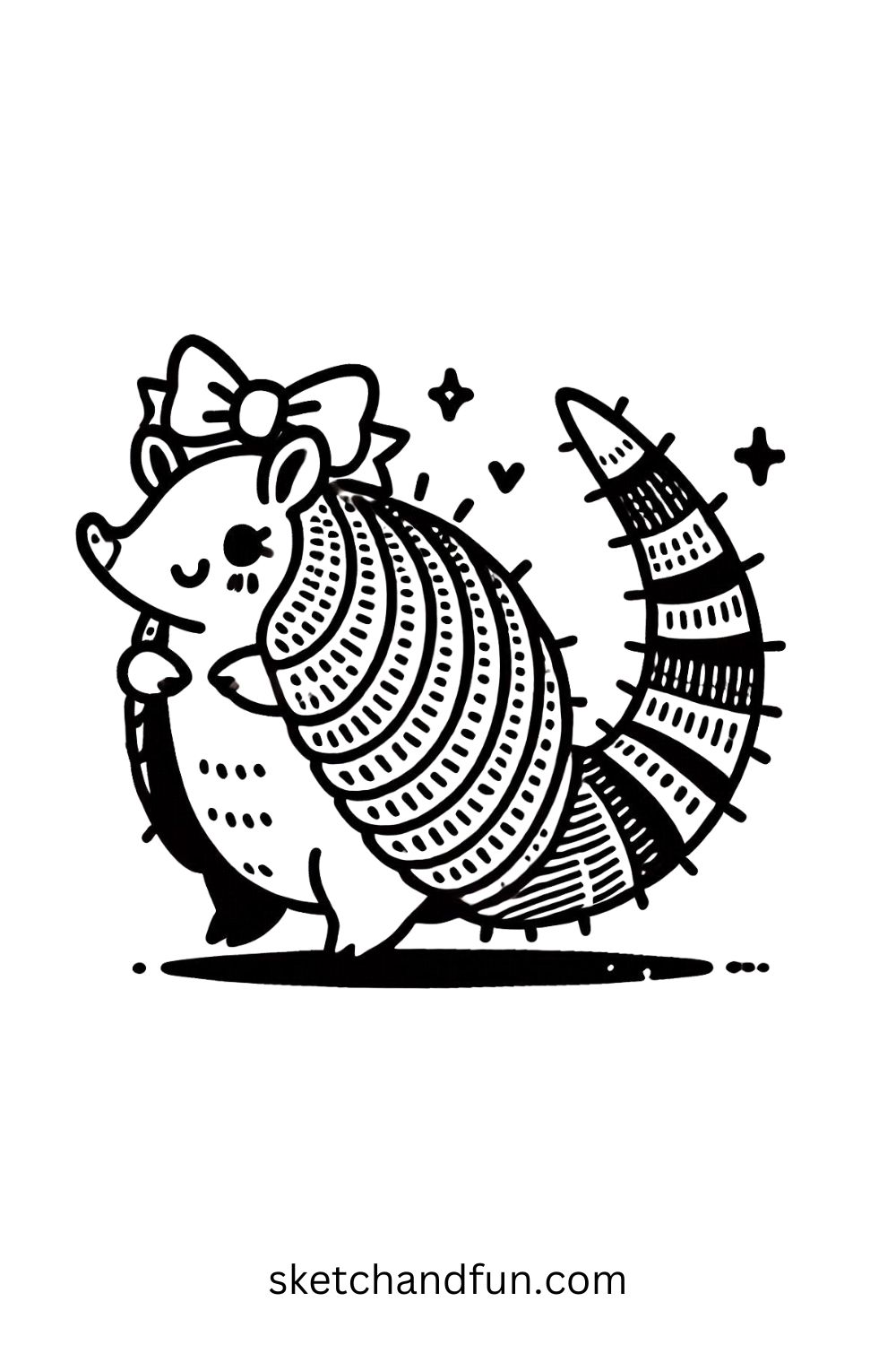 39+ Easy Cute Armadillo Drawing Ideas - Sketch and Fun