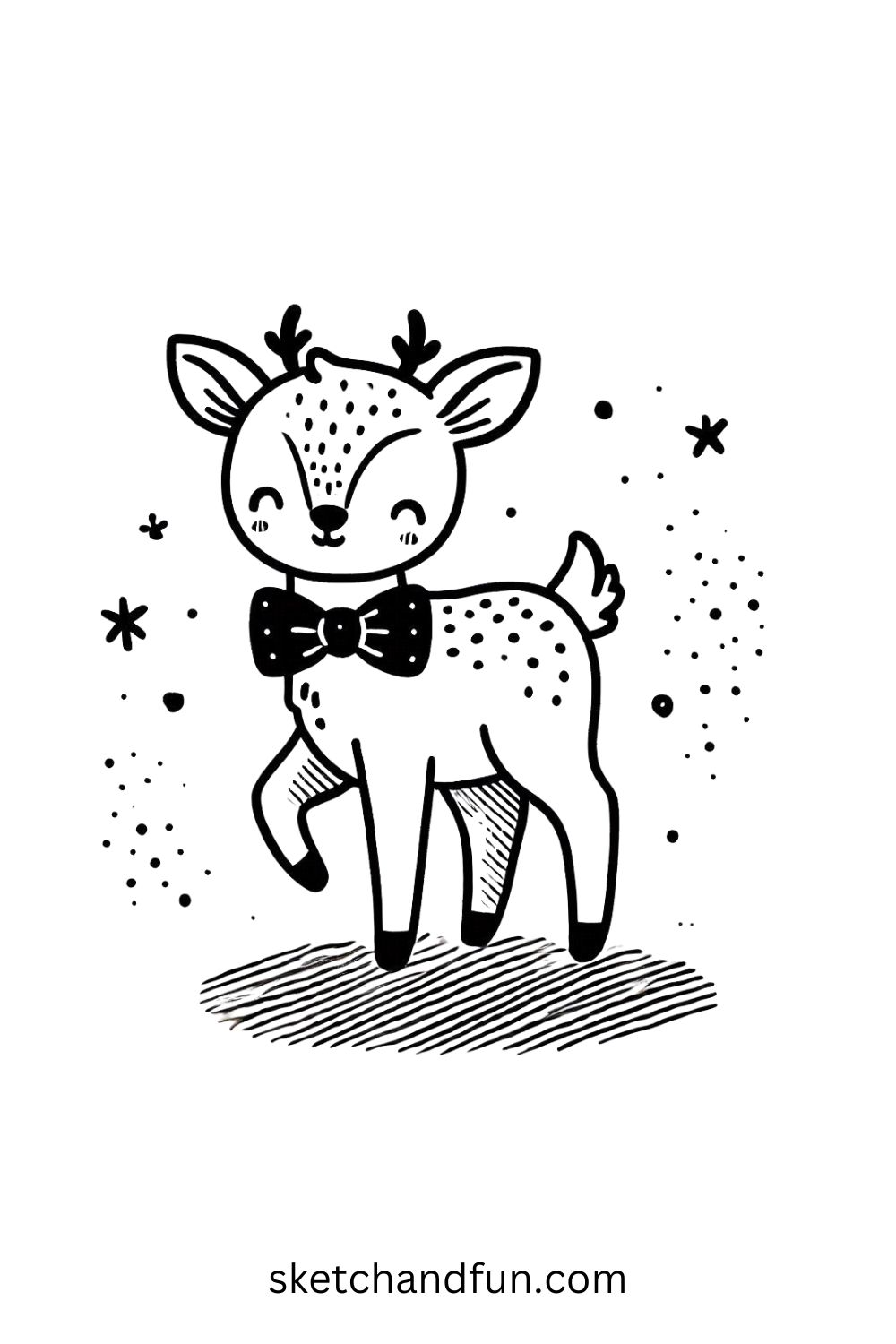 39+ Easy Cute Deer Drawing Ideas - Sketch and Fun