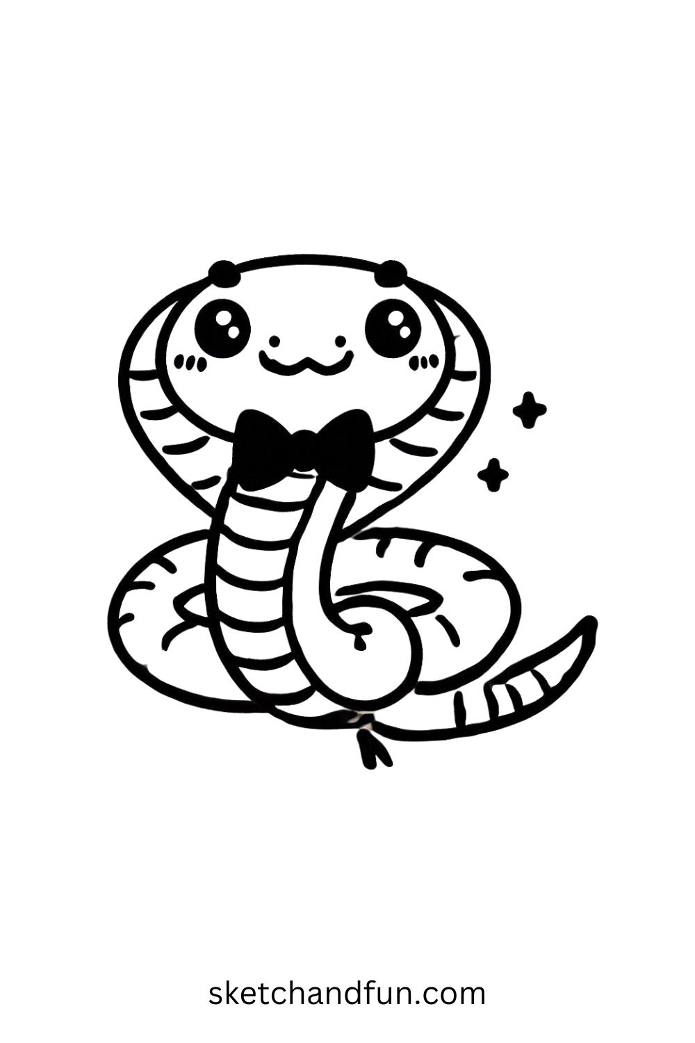 39+ Easy Cute Cobra Drawing Ideas - Sketch and Fun