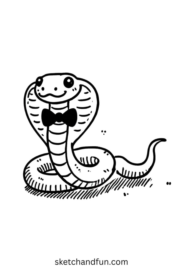 39+ Easy Cute Cobra Drawing Ideas - Sketch and Fun