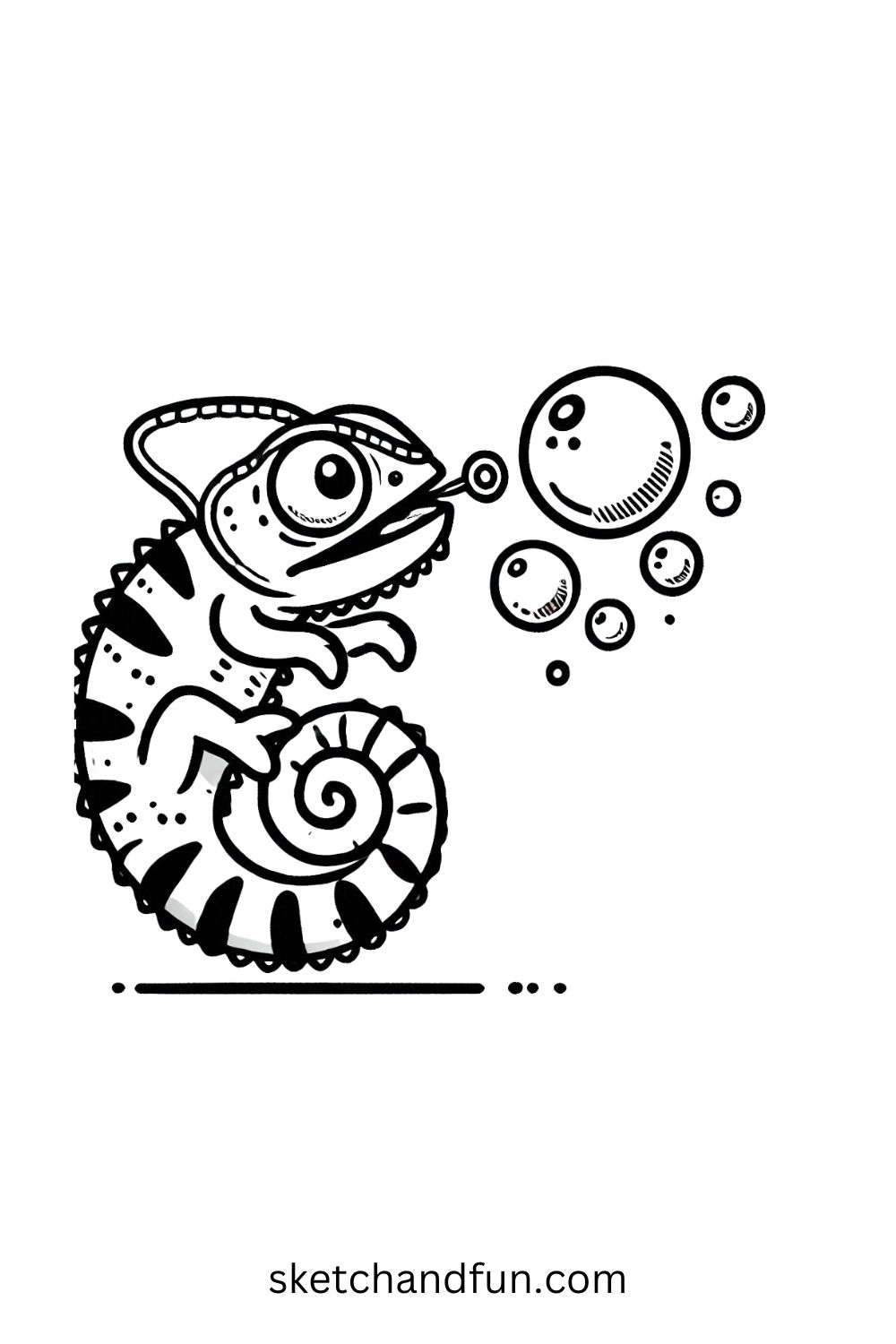 40+ Easy Cute Chameleon Drawing Ideas - Sketch and Fun