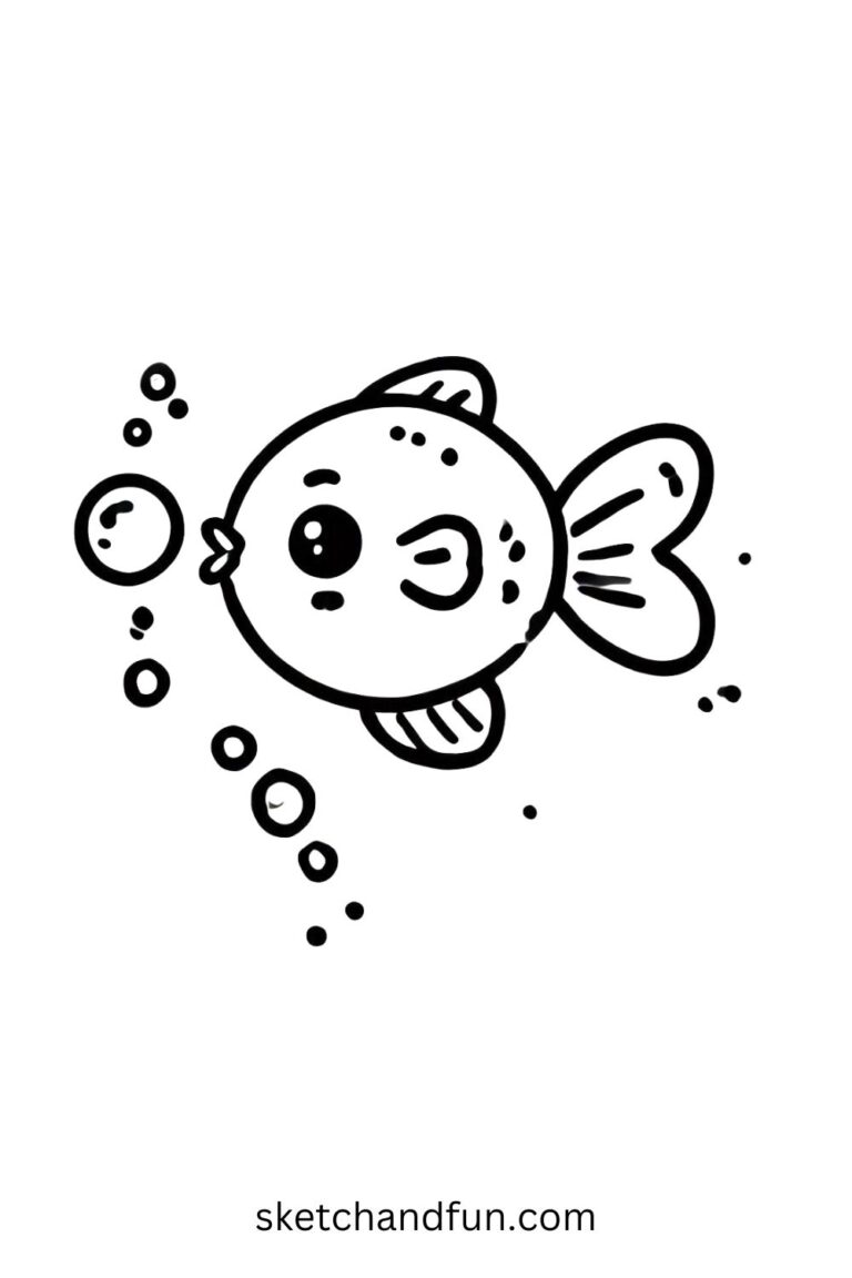 40+ Easy Cute Fish Drawing Ideas - Sketch and Fun