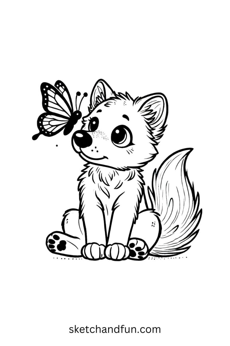 40+ Easy Cute Wolf Drawing Ideas - Sketch and Fun