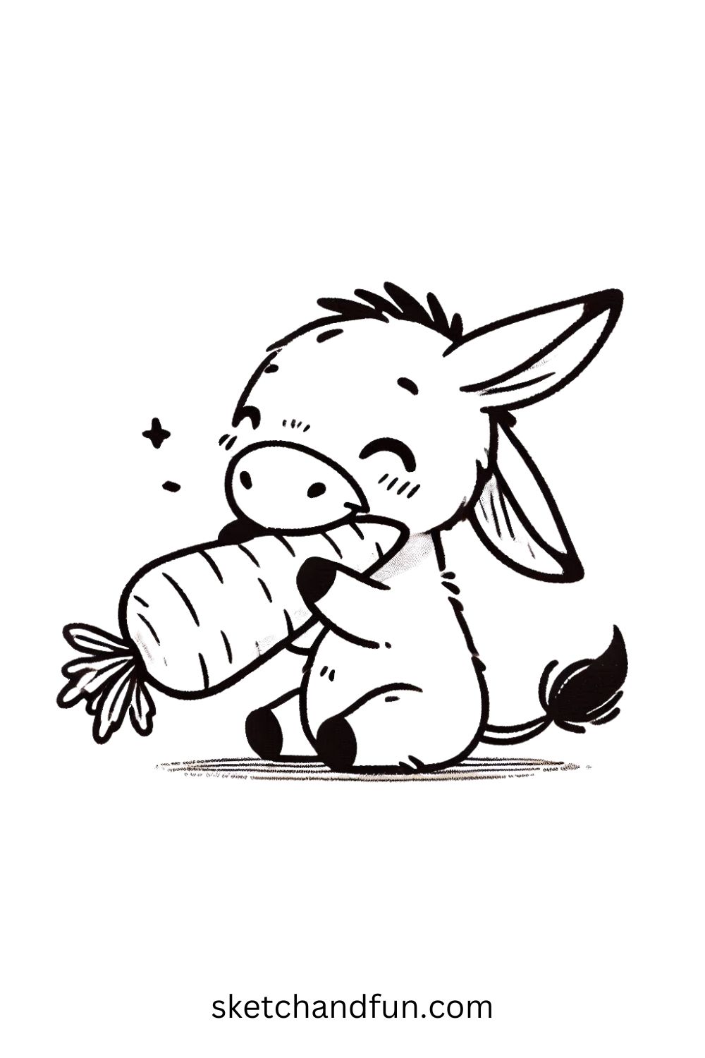 49+ Easy Cute Donkey Drawing Ideas - Sketch and Fun