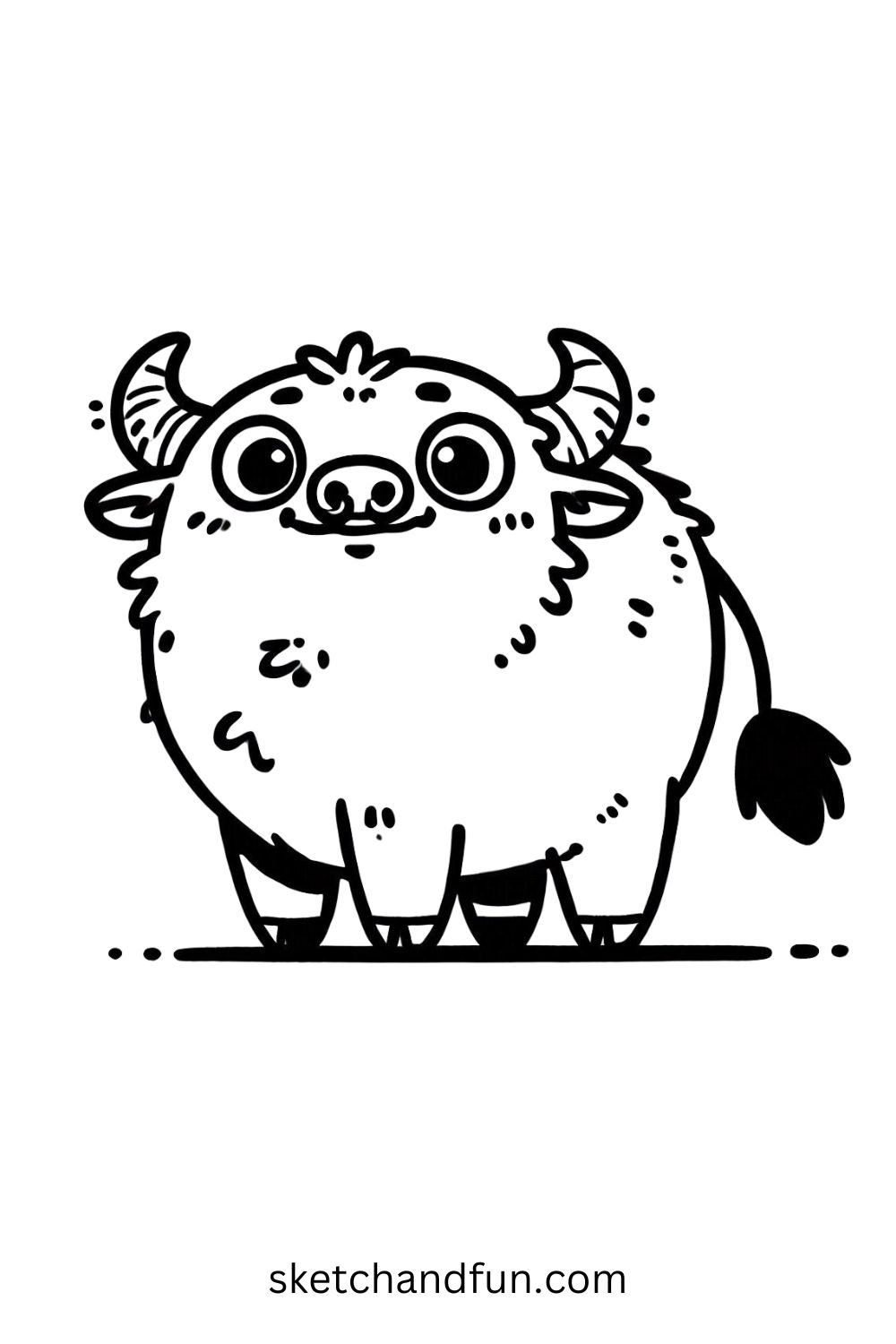 42+ Easy Cute Buffalo Drawing Ideas - Sketch and Fun
