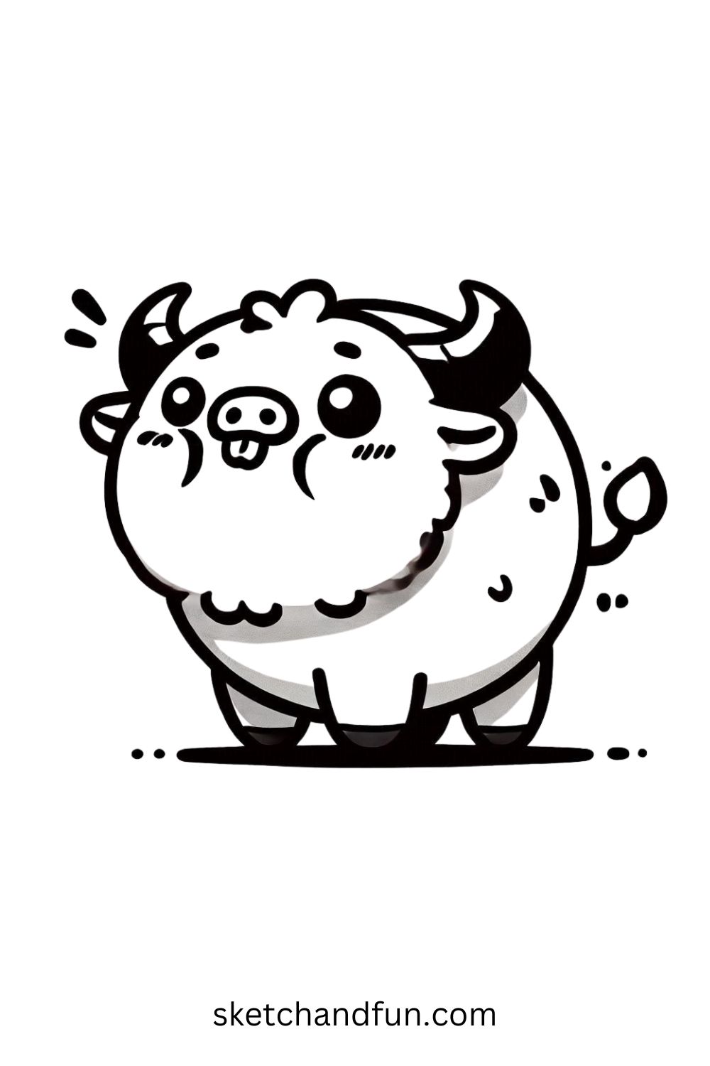42+ Easy Cute Buffalo Drawing Ideas - Sketch and Fun