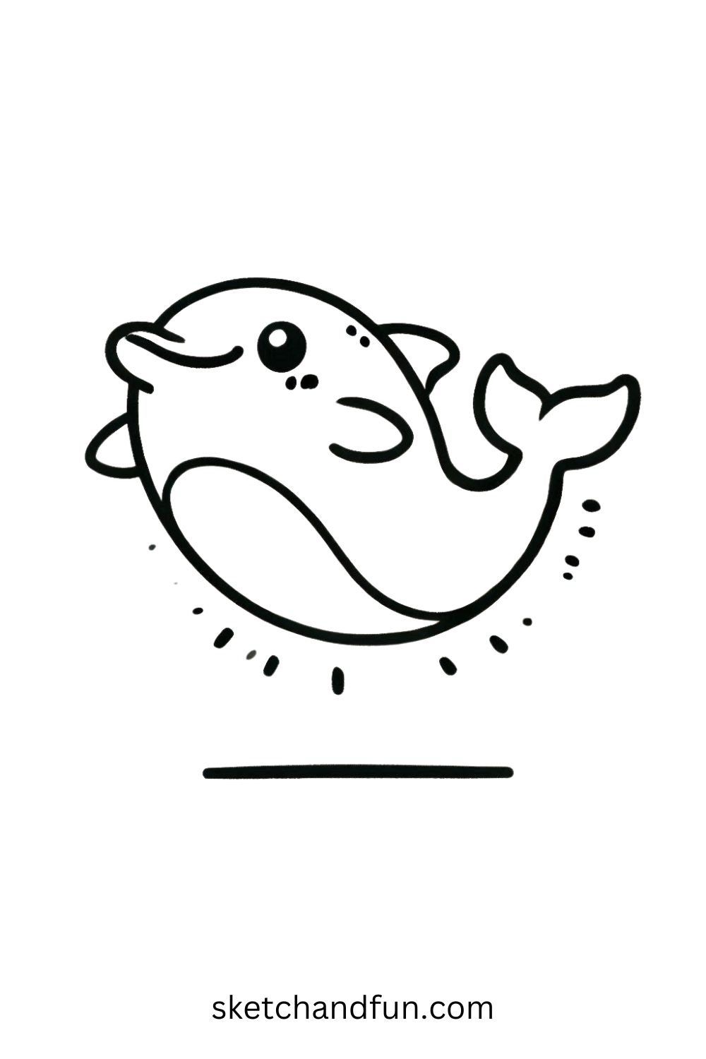 29+ Easy Cute Dolphin Drawing Ideas - Sketch and Fun
