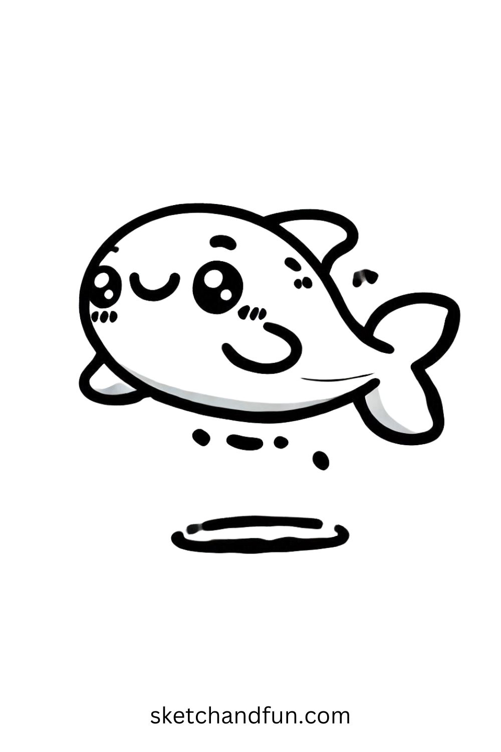 29+ Easy Cute Dolphin Drawing Ideas - Sketch and Fun