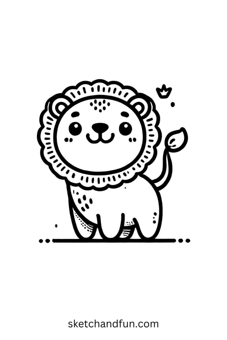 40+ Easy Cute Lion Drawing Ideas - Sketch and Fun