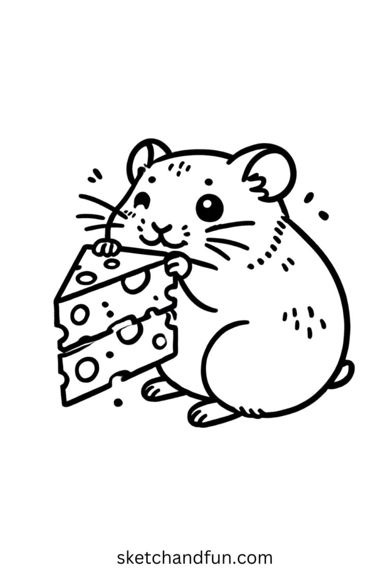 40+ Easy Cute Hamster Drawing Ideas - Sketch and Fun