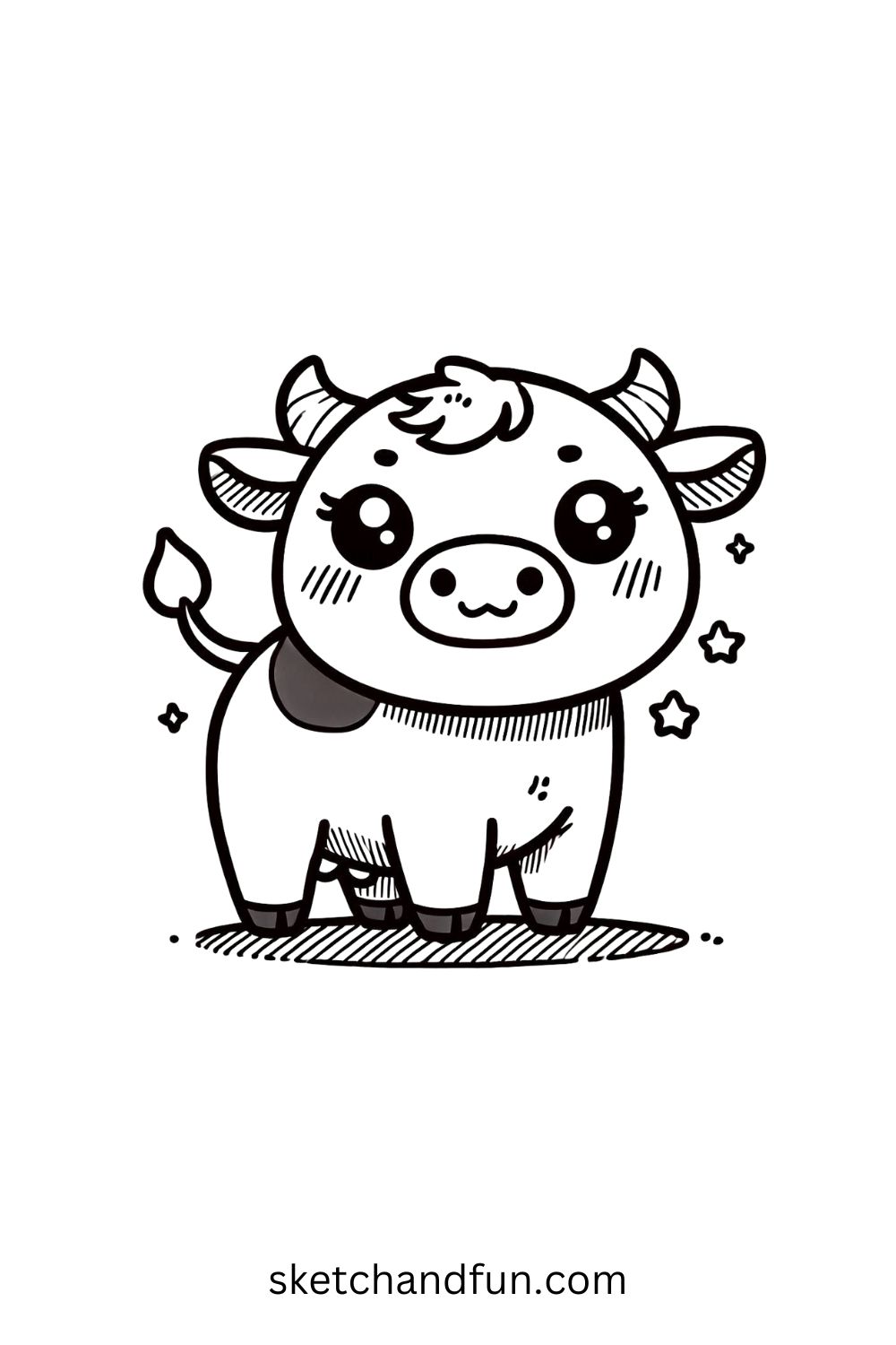 39+ Easy Cute Bull Drawing Ideas - Sketch and Fun