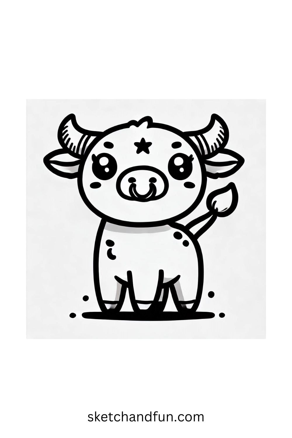 39+ Easy Cute Bull Drawing Ideas - Sketch and Fun