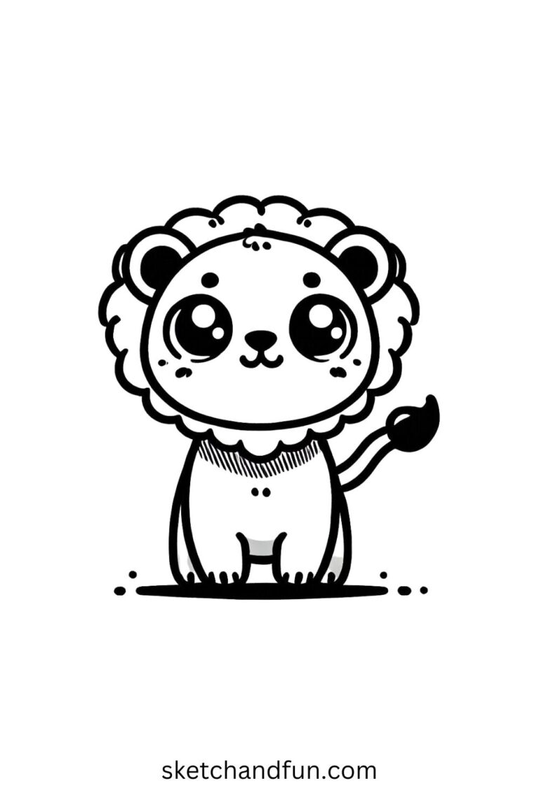 40+ Easy Cute Lion Drawing Ideas - Sketch and Fun
