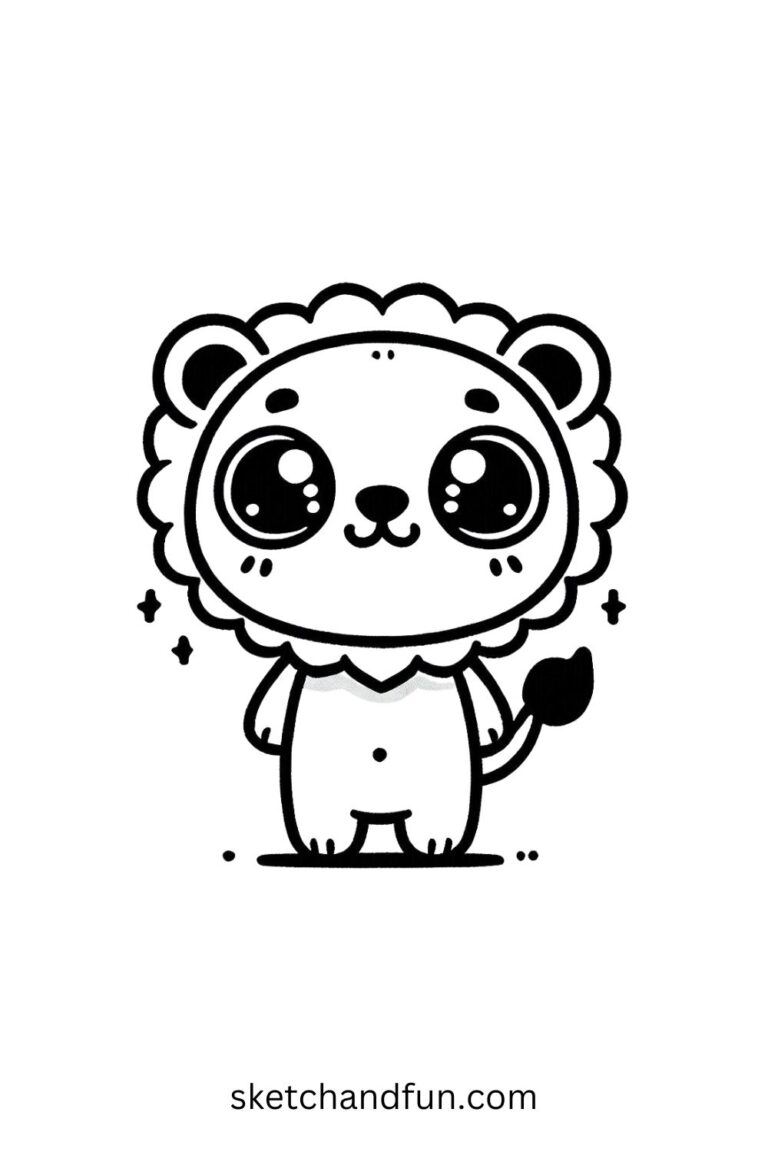 40+ Easy Cute Lion Drawing Ideas - Sketch and Fun