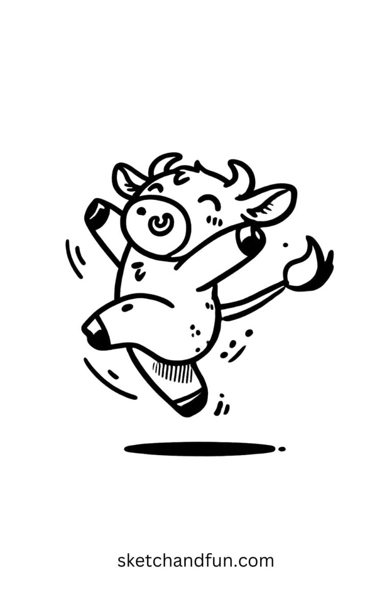 39+ Easy Cute Bull Drawing Ideas - Sketch and Fun