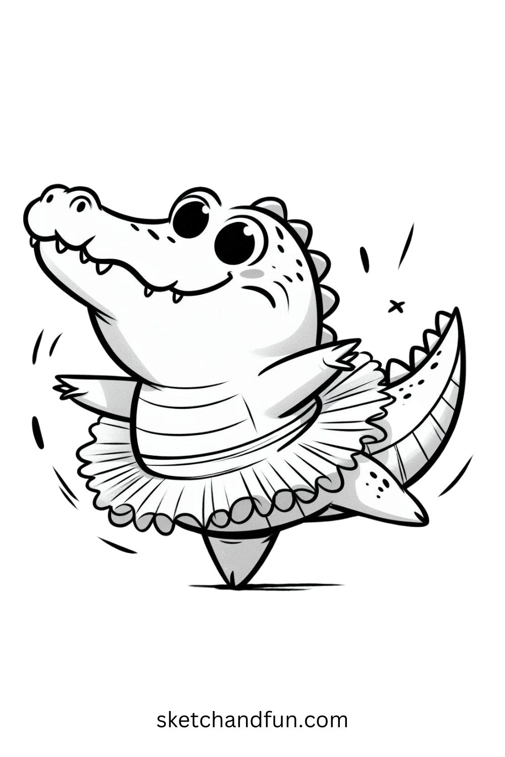 41+ Easy Cute Crocodile Drawing Ideas - Sketch and Fun